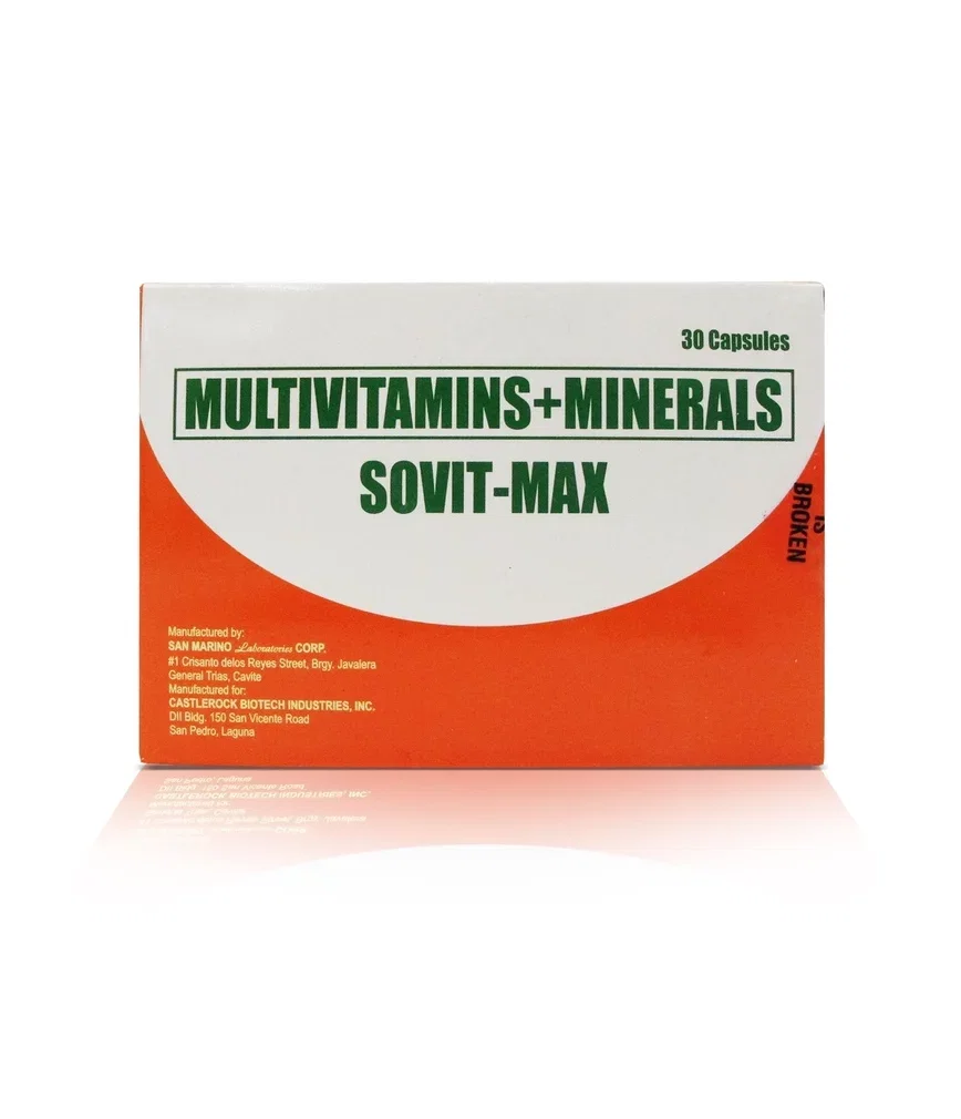SOVIT-MAX Multivitamins / Minerals Capsule 1's price in the Philippines ...